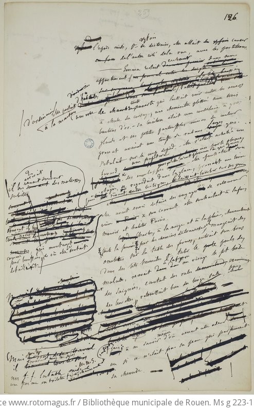 Oeuvres de Gustave Flaubert (1821-1880). Madame Bovary. Brouillon ...